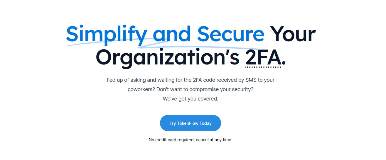 TokenFlow - Your easy way to handle 2FA in your organization